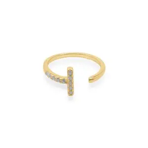 VIEA Hazel Dainty Zirconia Stone Ring - Gold