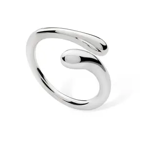 LUCY QUARTERMAINE Sterling Open Drop Ring - Silver