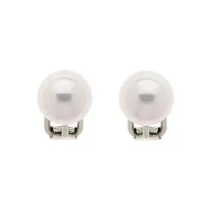 EMMA HOLLAND JEWELLERY Pink / Silver Blush Pink Pearl Clip Earrings - Pink/silver