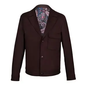 DAVID WEJ Ashford Relaxed Patch Pocket Jacket - Brown