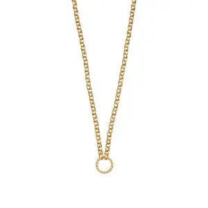 LILY CHARMED Plated Eternity Twist Charm Collector Necklace - Gold