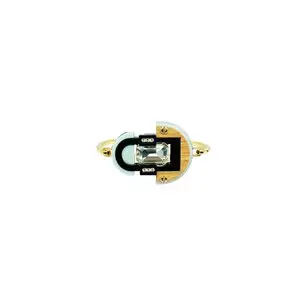 GISSA BICALHO Neutrals Handmade Acrylic Bracelet Deco Mirror Rectangular Stone Cream - White