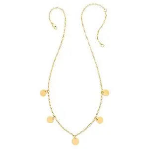HEATHER HAWKINS Five Tiny Hammered Coins Necklace Filled - Gold