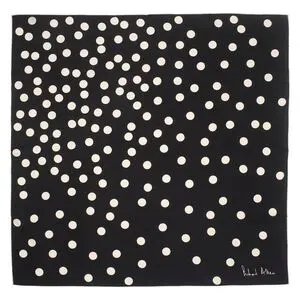 RICHARD ALLAN LONDON Black / White Black And White Polka Silk Scarf - Black/white