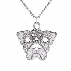 CARTERGORE Medium Boxer Pendant Necklace - Silver
