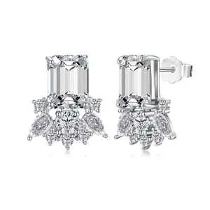 VIVIANA HALIL The Bella Earrings – Sterling Multi-cut Icons - Silver