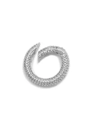 JAREDJAMIN Circular Pavé Clicker Clasp - Silver