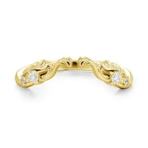 AZURA JEWELRY NEW YORK Dream Weaver Stacking Band In Yellow Vermeil - Gold