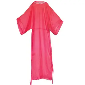 Chuks Collins Chiffon Convertible Batwing Dress - Pink