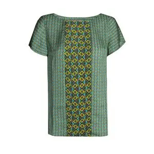 2KSTYLE Marina Geometrical Print Satin Blouse