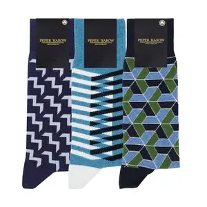 PEPER HAROW - MADE IN ENGLAND Organic Socks Bundle Navy - Blue