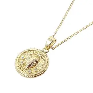 HARFI Taurus Plated Zodiac Astrology Pendant Charm Necklace - Gold