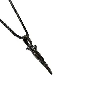 ISKRA Royal Horn Stainless Steel Necklace - Black
