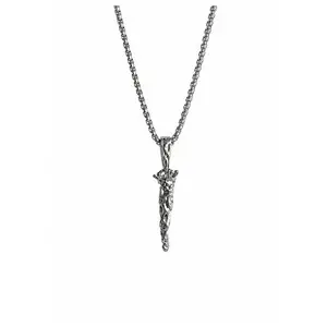 ISKRA Royal Horn Stainless Steel Necklace - Silver