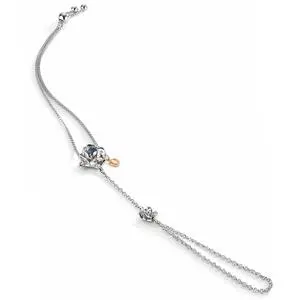 UNALOE Silver / Blue Sterling Silver Rose Hand Harness With Sapphire – Artisan Designer Jewelry - Silver/blue