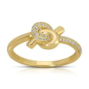 NATIVE GEM Love Knot Ring - Gold