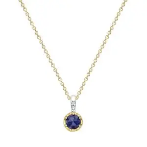 DINNY HALL Silver / Blue / Gold September Sapphire Birthstone Pendant Silver/blue/gold