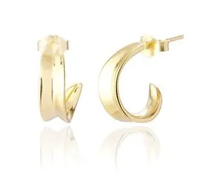 WARE COLLECTIVE Curve Hoop Earrings - Gold