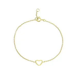 AUREE JEWELLERY Verona Vermeil Love Heart Bracelet - Gold