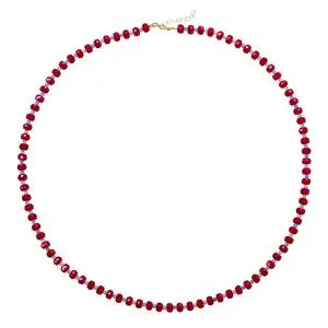 BOMBYX HOUSE Red / Blue Jumbo Ruby Aquamarine Alternating Necklace - Red/blue