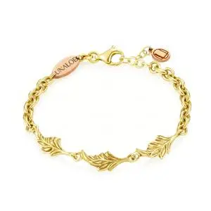 UNALOE Everblack Leaves Bracelet In 18k Vermeil - Gold