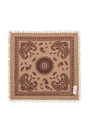 PURSCHOEN Maxi Bandana Scarf Taupe-chocolate - Brown