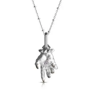 KASUN LONDON Hand Of The Protector Pendant December Tanzanite - Silver