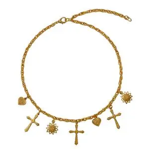 CARAMEL VINTAGE JEWELLERY Vintage Plated Believe Cross Necklace - Gold
