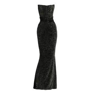 ANGELIKA JOZEFCZYK Moon Shimmering Evening Gown - Black