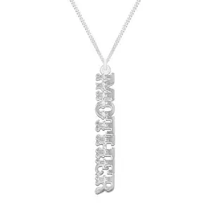 CARTERGORE Sterling Silver “mother” Word Necklace Gray
