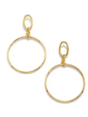 JAREDJAMIN Ophelia Drop Hoop Post Earrings - Gold