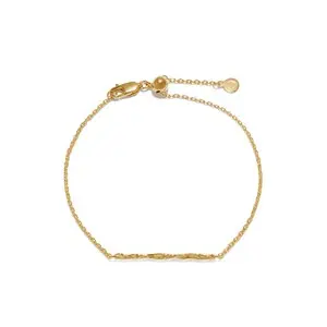 ONNA LONDON Yara Hammered Bar Adjustable Bracelet