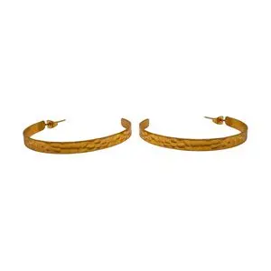 LES REINES The Cirque Grande Hoop Earrings 24k Plated - Gold
