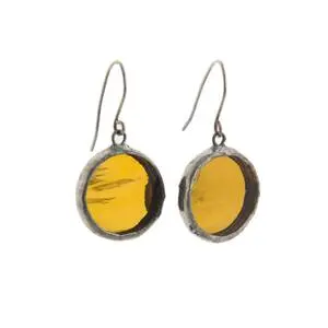 LAURA DAILI Gold / Silver Full Moon Mirror Earrings - Gold/silver