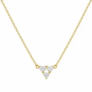 REJECTED HEARTS CLUB Three Heart Shaped Diamond Pendant Necklace - Gold