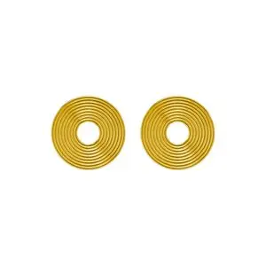 LAVANI JEWELS Miami Round Earrings - Gold