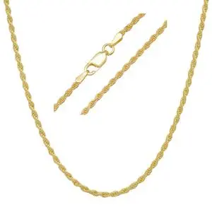 KYLIE HARPER Italian 2mm Diamond-cut Rope Chain 18" 30 - Gold