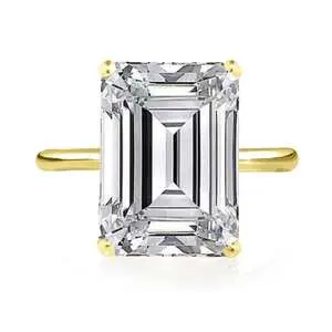 AUGUSTINE JEWELS White / Gold Yellow Gold Vermeil White Topaz Cocktail Ring - White/gold