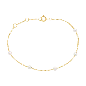 LA KAISER 14kt Minimalist Pearl Bracelet - Gold