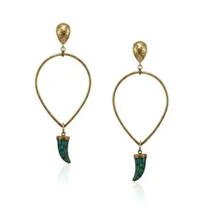 JAREDJAMIN Sierra Antique Brass Earrings - Brown