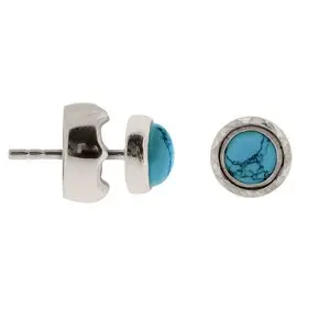 CHARLOTTE'S WEB JEWELLERY Silver / Green Maya Silver Stud Earrings Turquoise - Silver/green