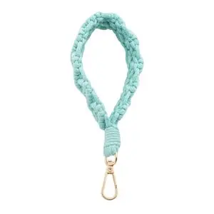 STARFISH PROJECT Fresh Mint Macramé Wrist Strap For Phone, Keys, Bags - Blue