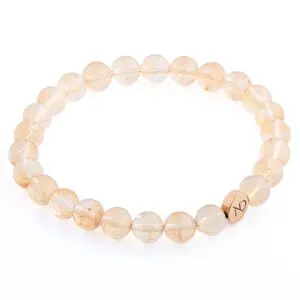 N'DAMUS LONDON Golden Citrine Gemstone Bracelet With Gold Button - Yellow