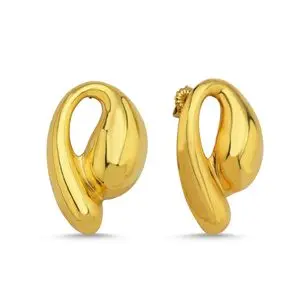 LINYA JEWELLERY Tina Big Earrings - Gold