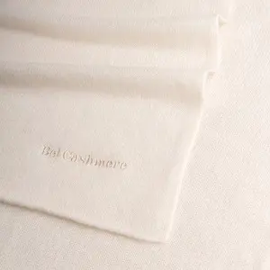 BEL CASHMERE Big Knitted Cashmere Scarf Ivory - White