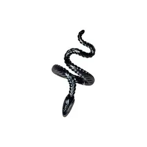 JAGGED HALO JEWELRY Serpent Ring Rhodium - Black
