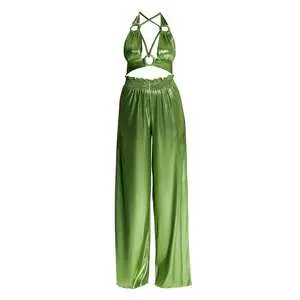 NUR KARAATA Gigi Pant & Top Set - Green