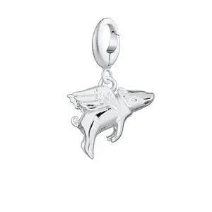 LILY CHARMED Sterling Flying Pig Charm Silver