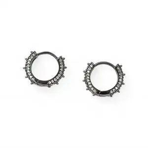 Jagged Halo Jewelry Silver Earrings