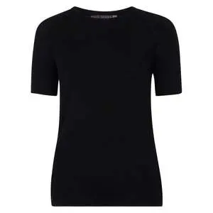 PAUL JAMES KNITWEAR Merino Wool Short Sleeve Base Layer Top - Black
